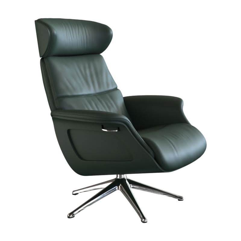 Clement Relaxsessel - Leder Savoy - Deep Green Forrest - separater Fuß